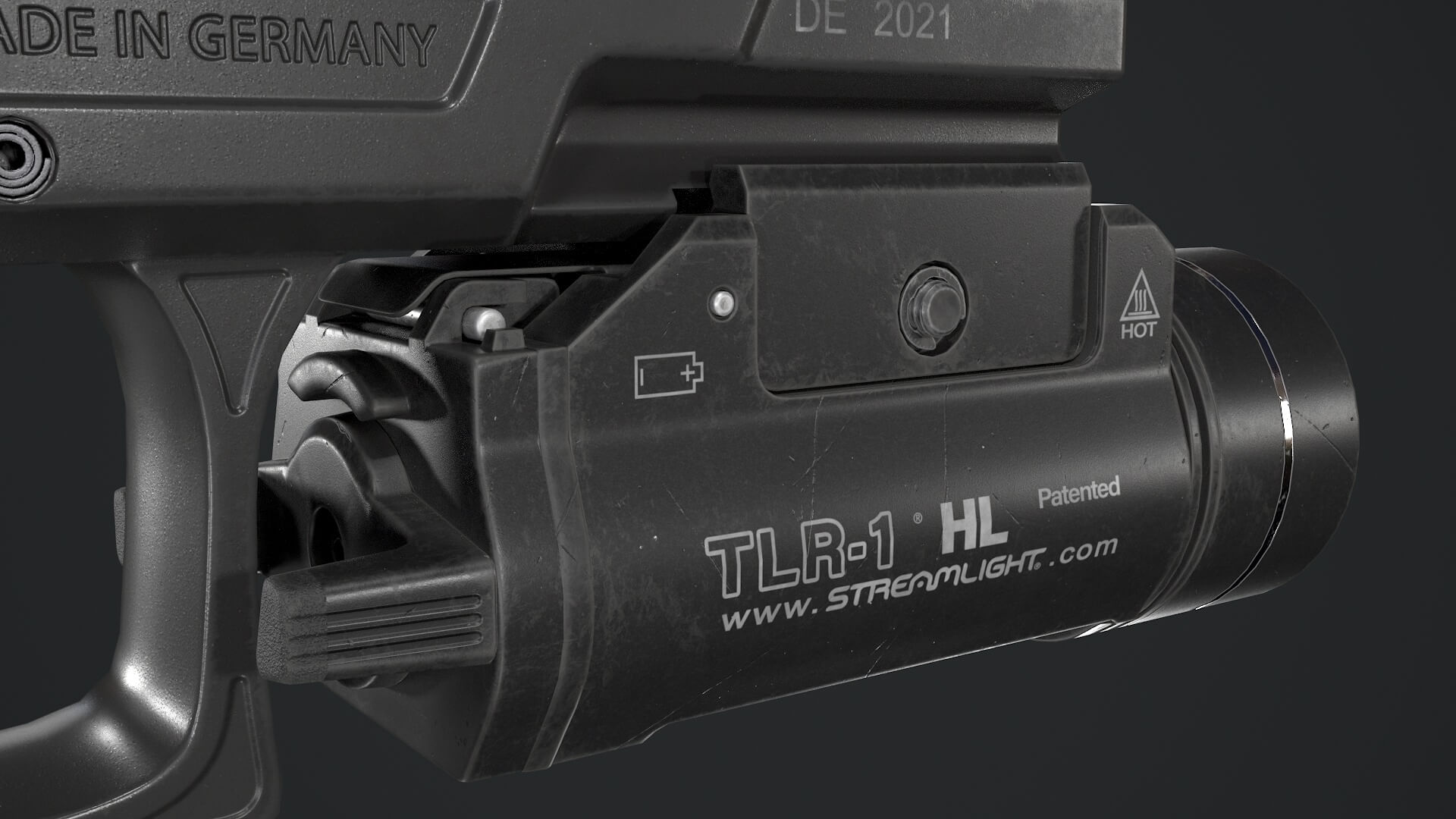 Walther PDP Fullsize with attachments - 3D Model by CGgears