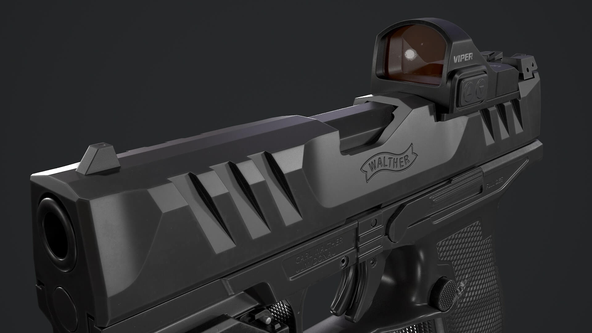 Walther PDP Fullsize with attachments - 3D Model by CGgears