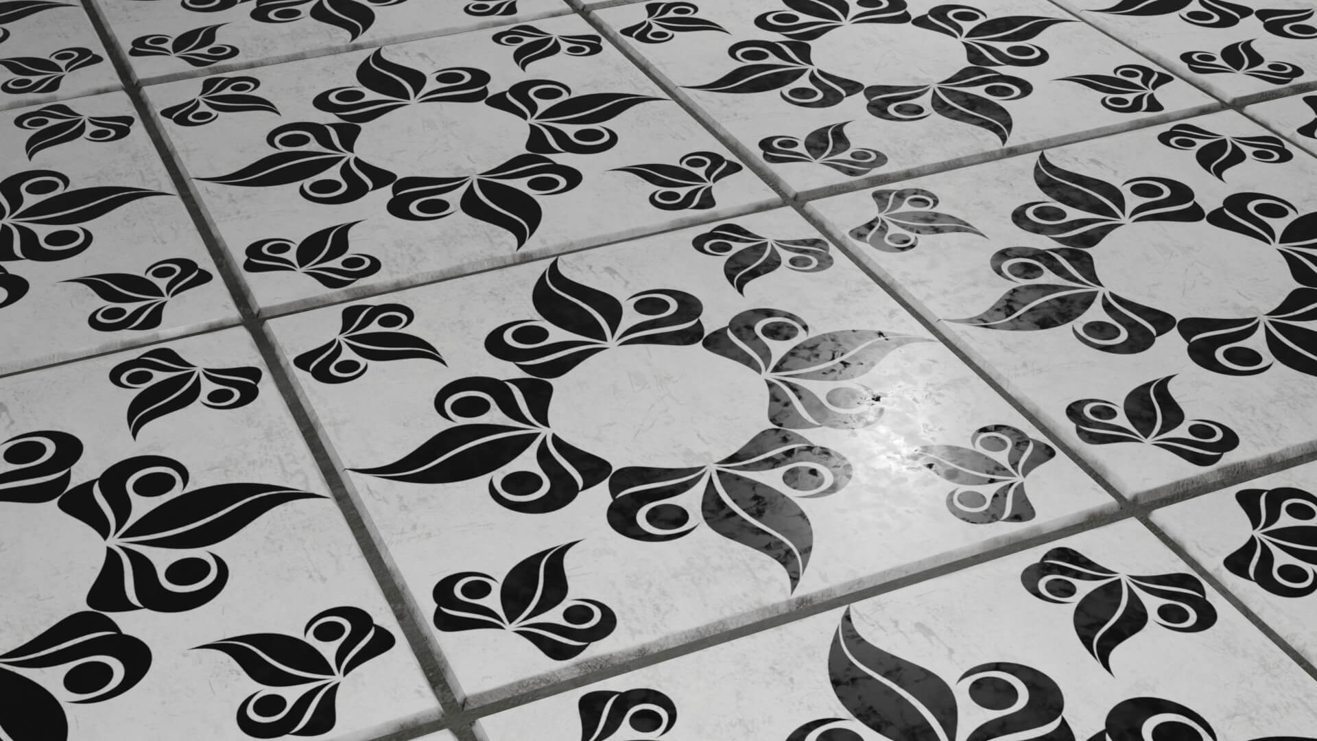 Antique Tiles - 3D Model by CGHawk