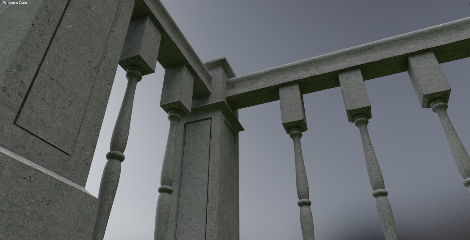 Banister & Handrail Set - 3D Model by CGHawk