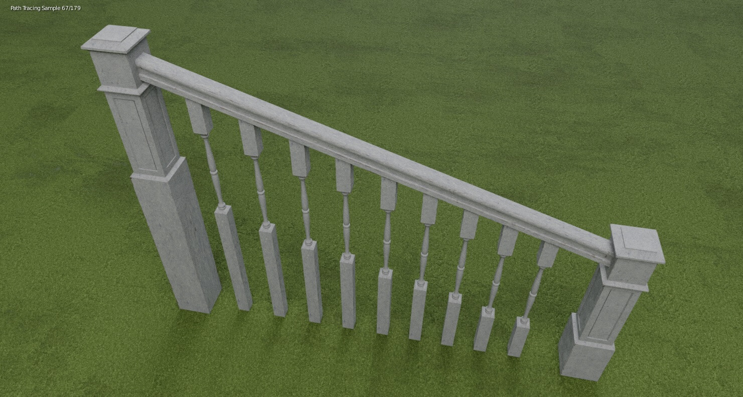 Banister & Handrail Set - 3D Model by CGHawk