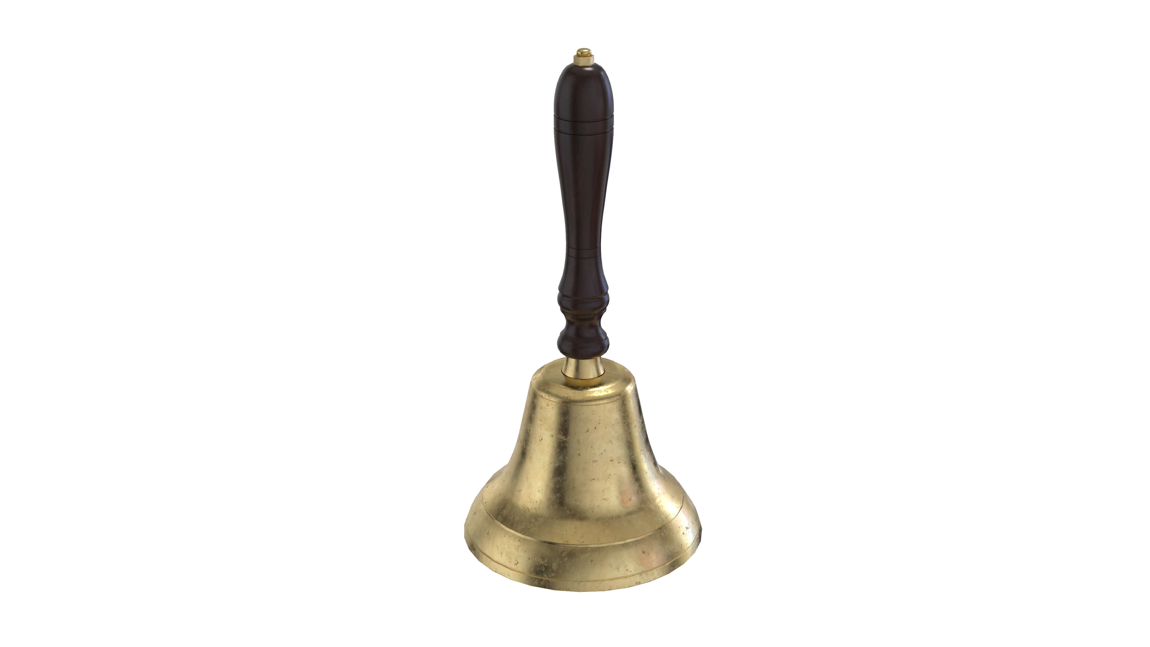 Brass School Bell - 3D Model by CGHawk