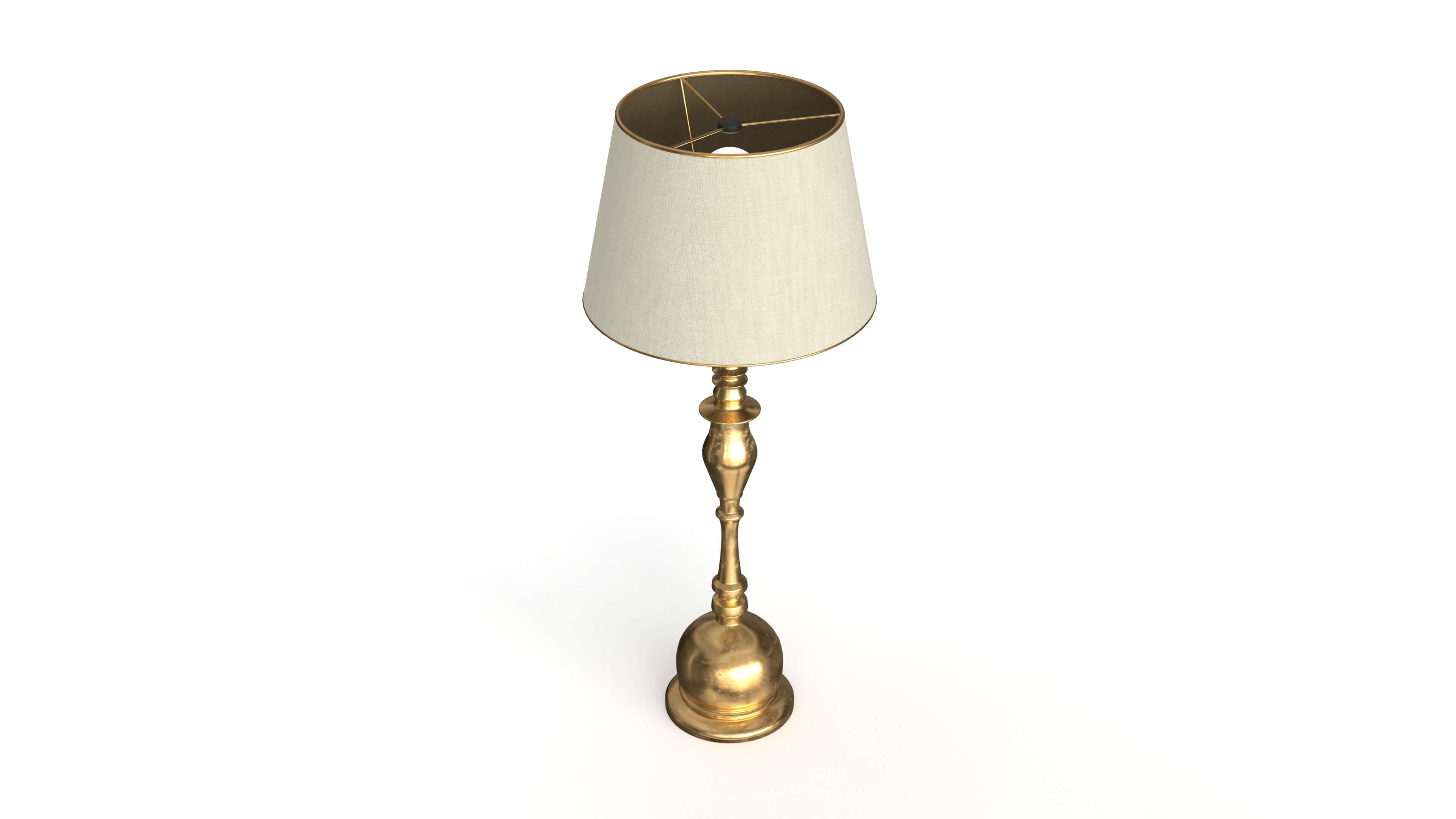 Brass Standing Lamp - 3D Model by CGHawk