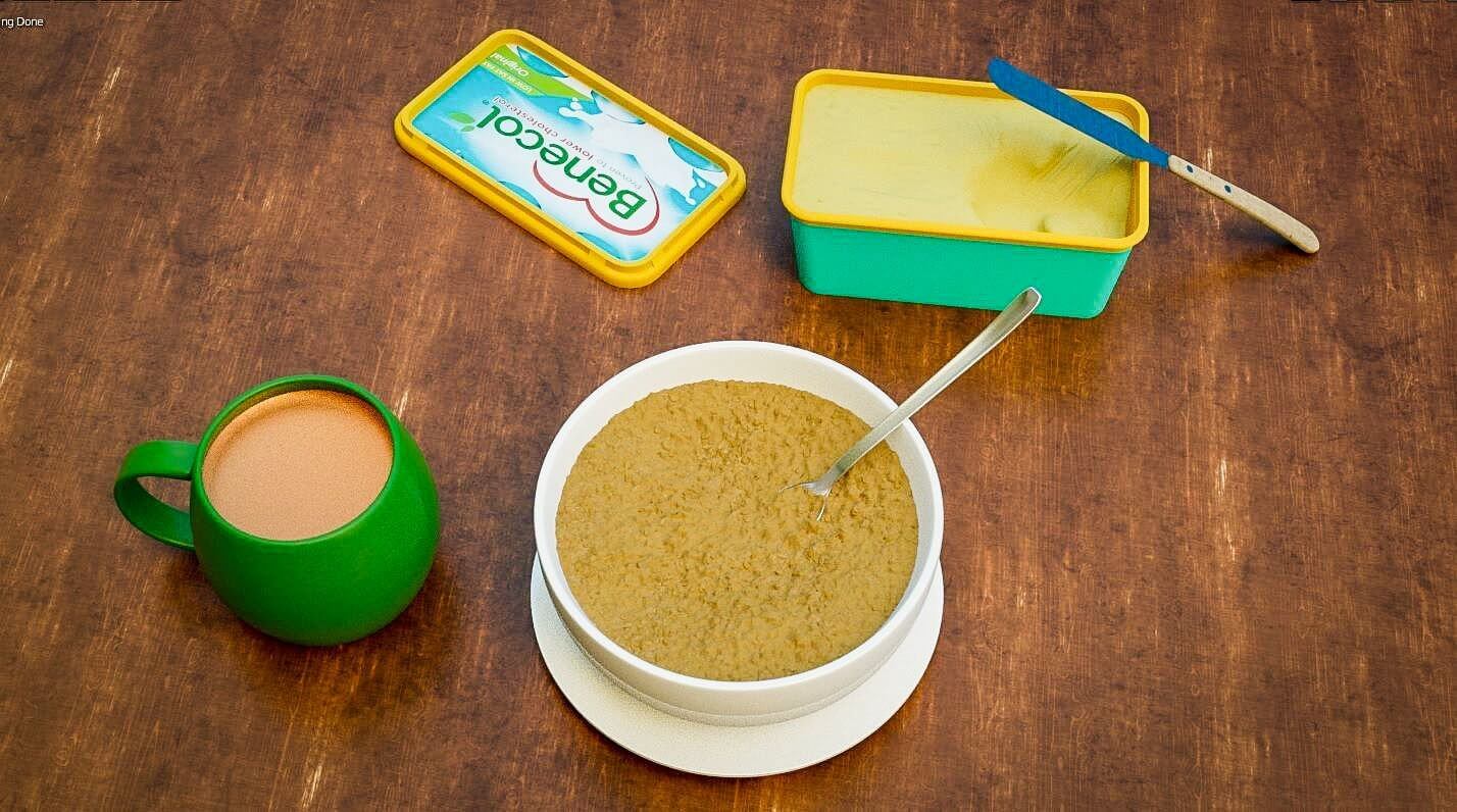 Breakfast Table - 3D Model by CGHawk