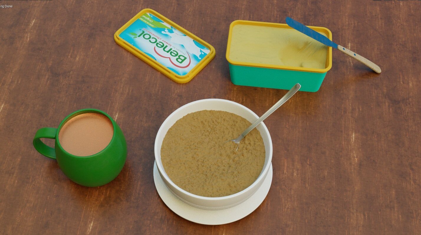 Breakfast Table - 3D Model by CGHawk