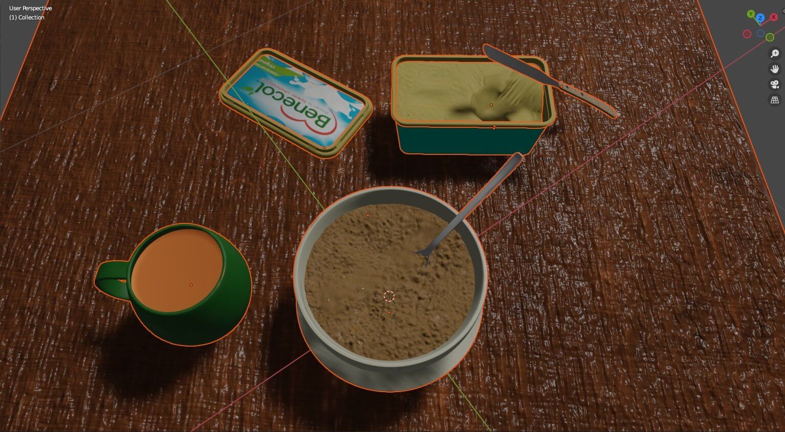 Breakfast Table - 3D Model by CGHawk