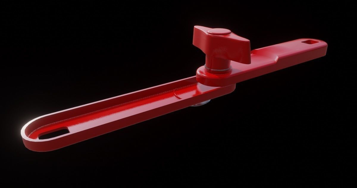 Red Can Opener - 3D Model by CGHawk