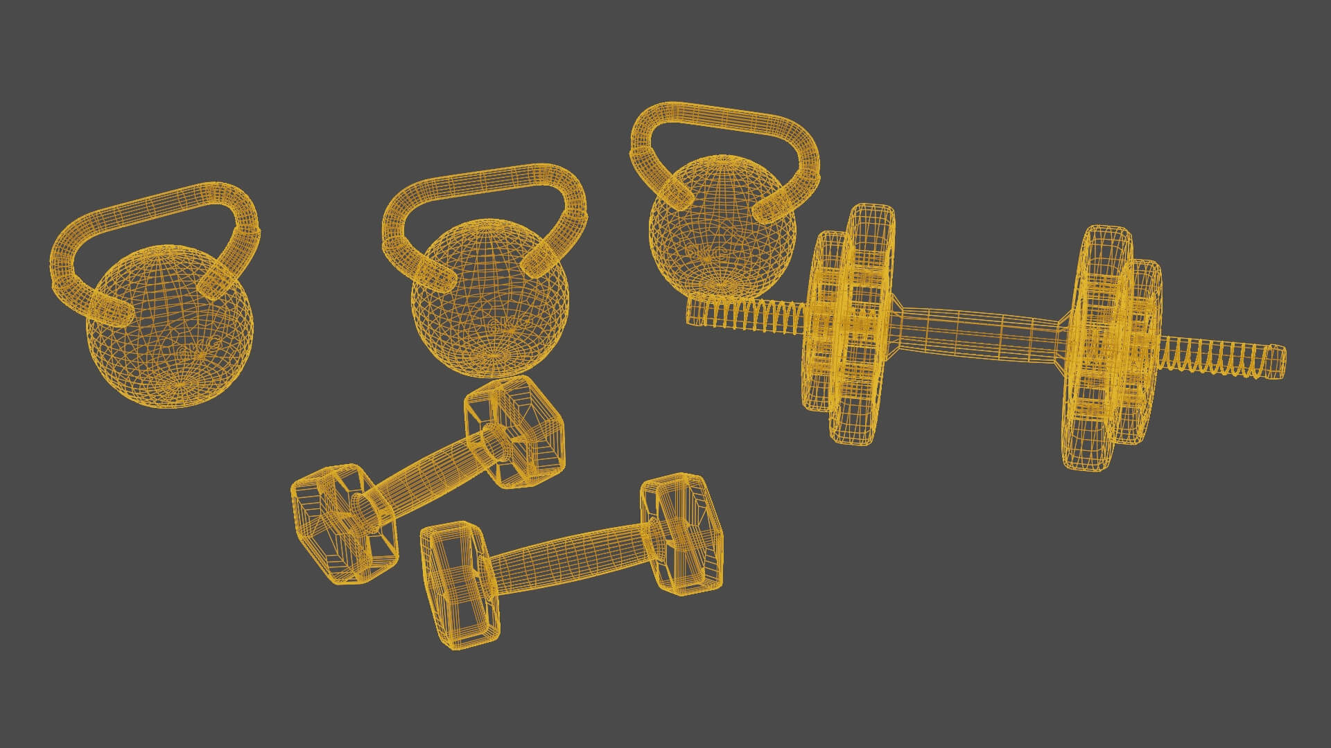 Dumbbell Collection - 3D Model by CGHawk