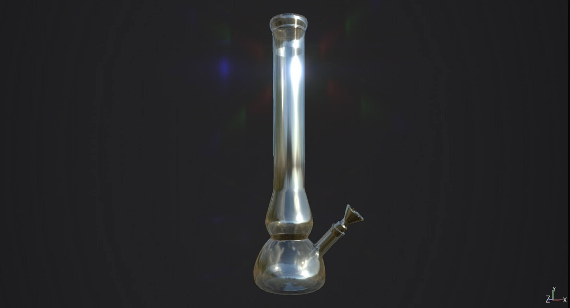 Tall Glass Bong - 3D Model by CGHawk
