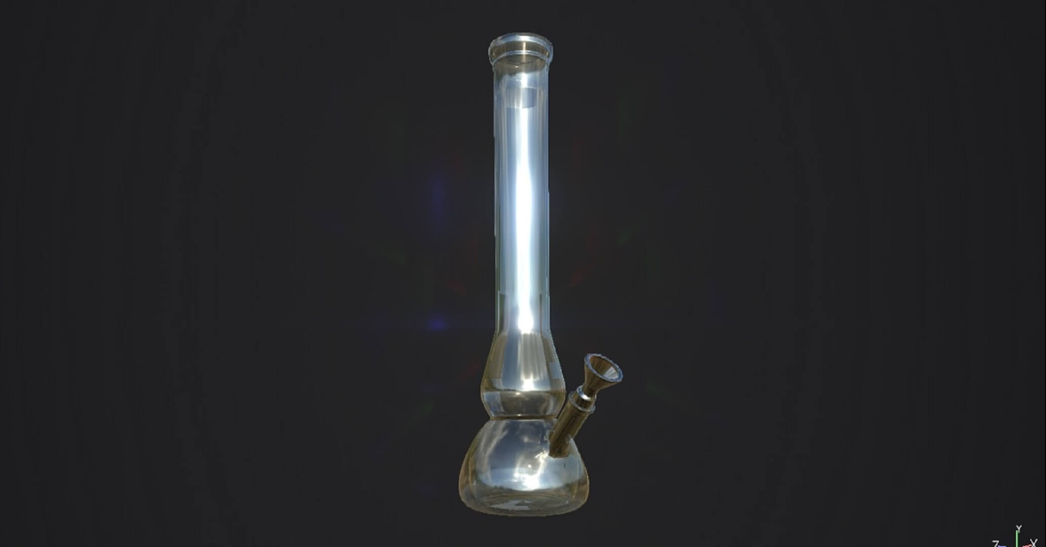 Tall Glass Bong - 3D Model by CGHawk