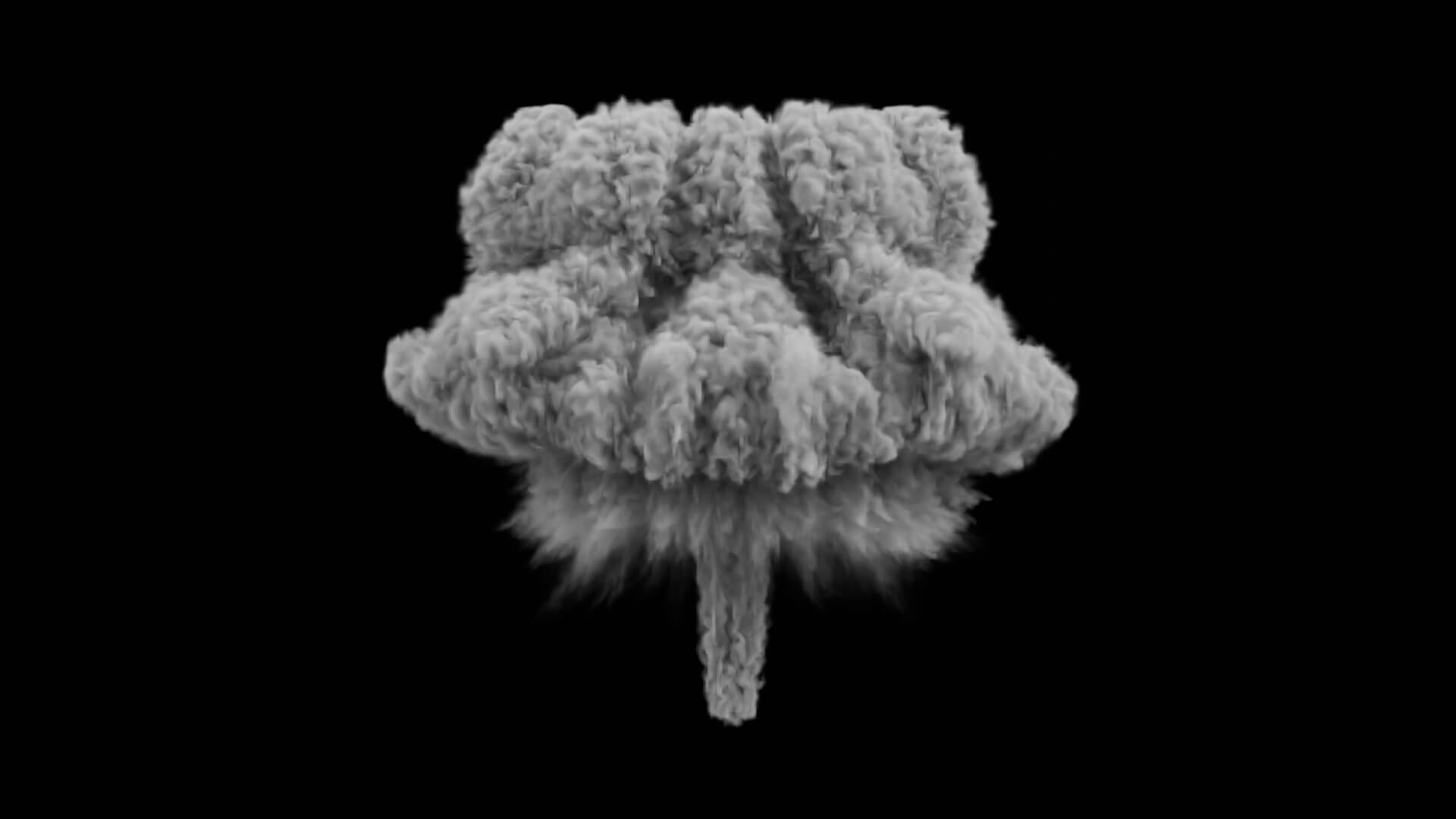 Blender Mushroom Cloud Simulation - 3D Model by CGHawk