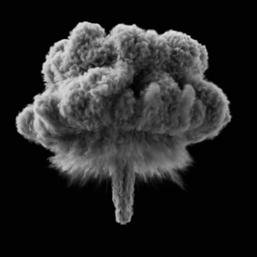 Blender Mushroom Cloud Simulation - 3D Model by CGHawk