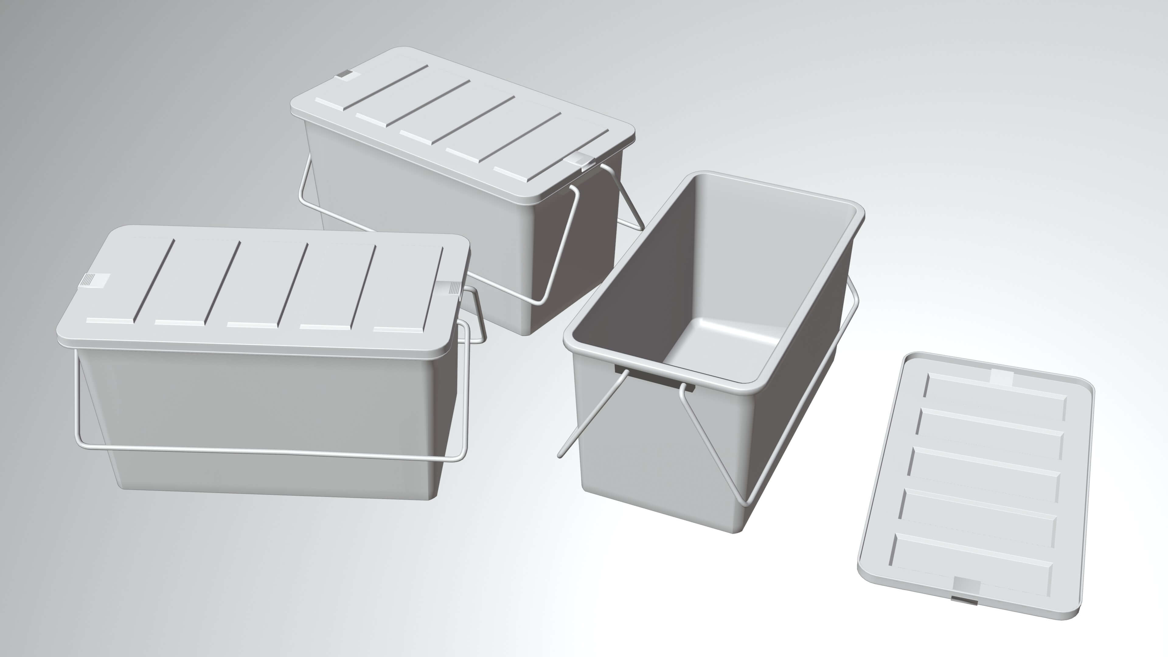 Plastic Box 3D Model Set by CGHawk