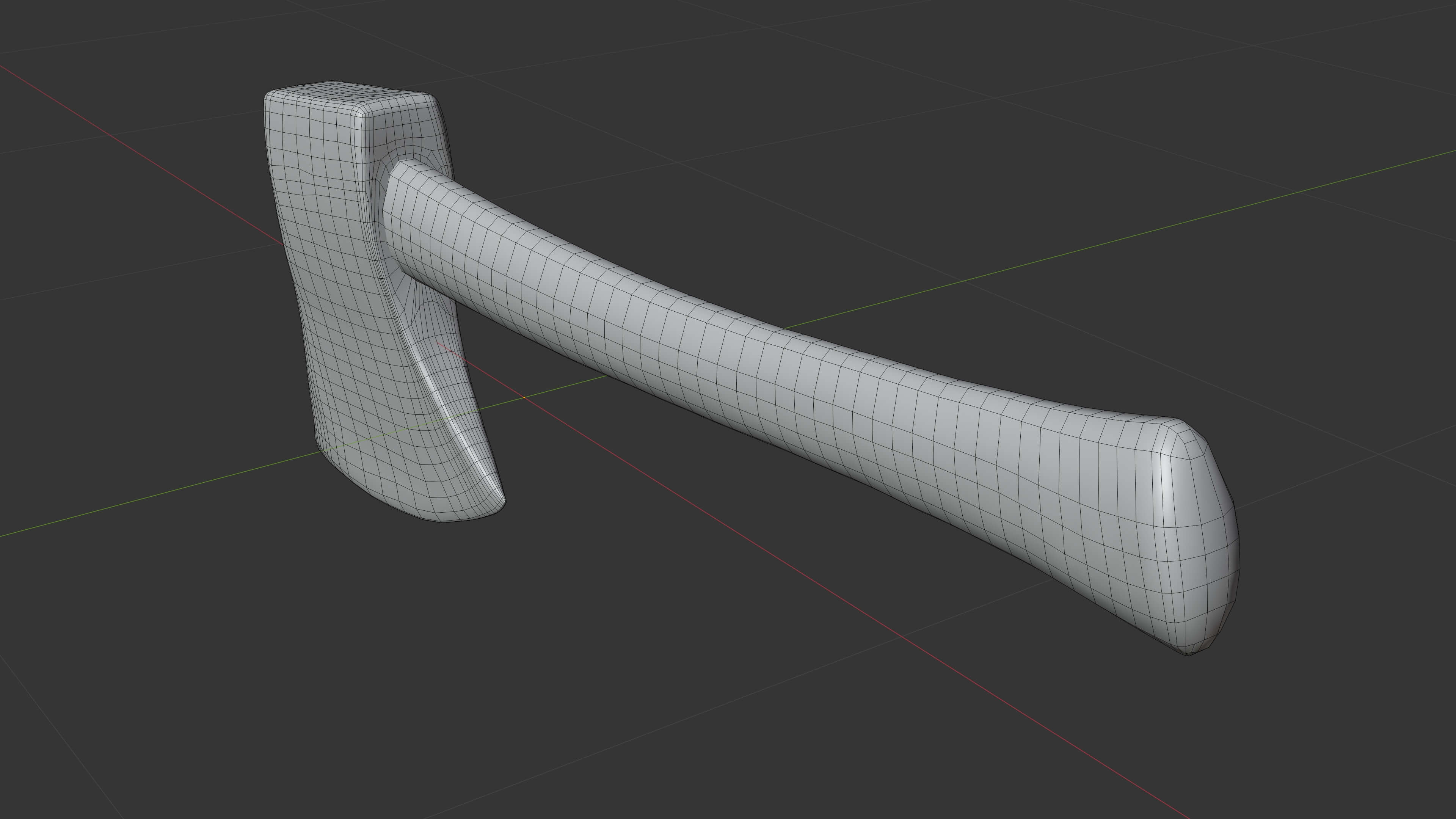 Rusty Wooden Axe - 3D Model by CGHawk