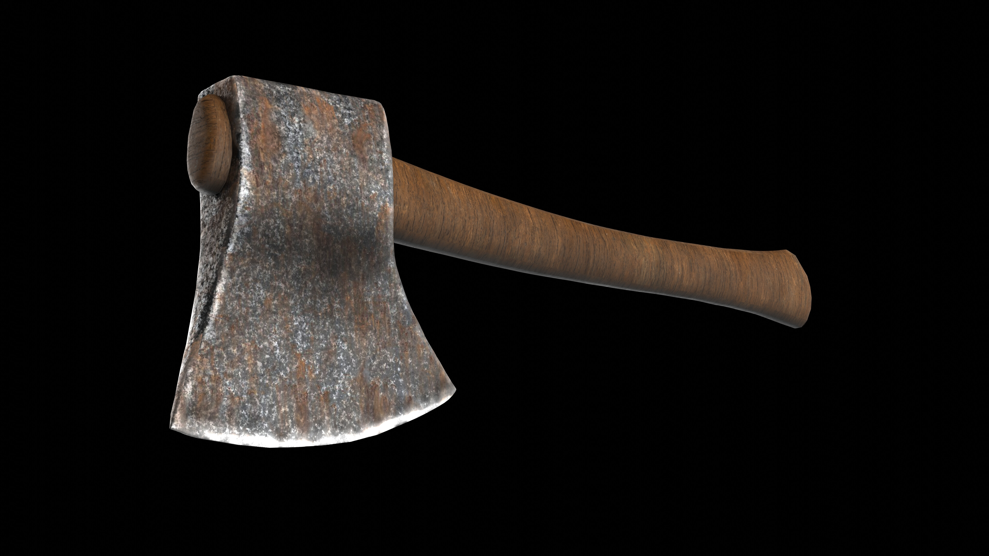 Rusty Wooden Axe - 3D Model by CGHawk