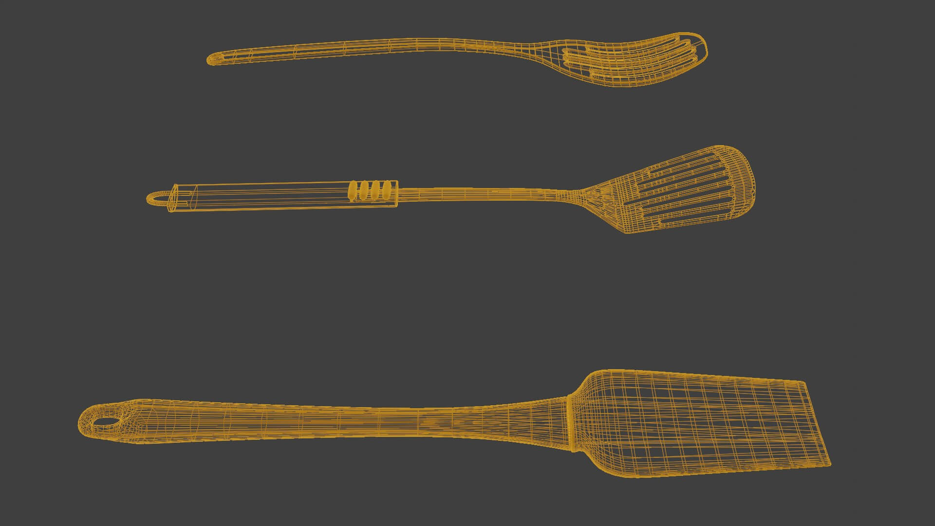 Spatula Set - 3D Model by CGHawk