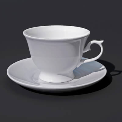 Teacup & Saucer - Free 3D Model by CGHawk
