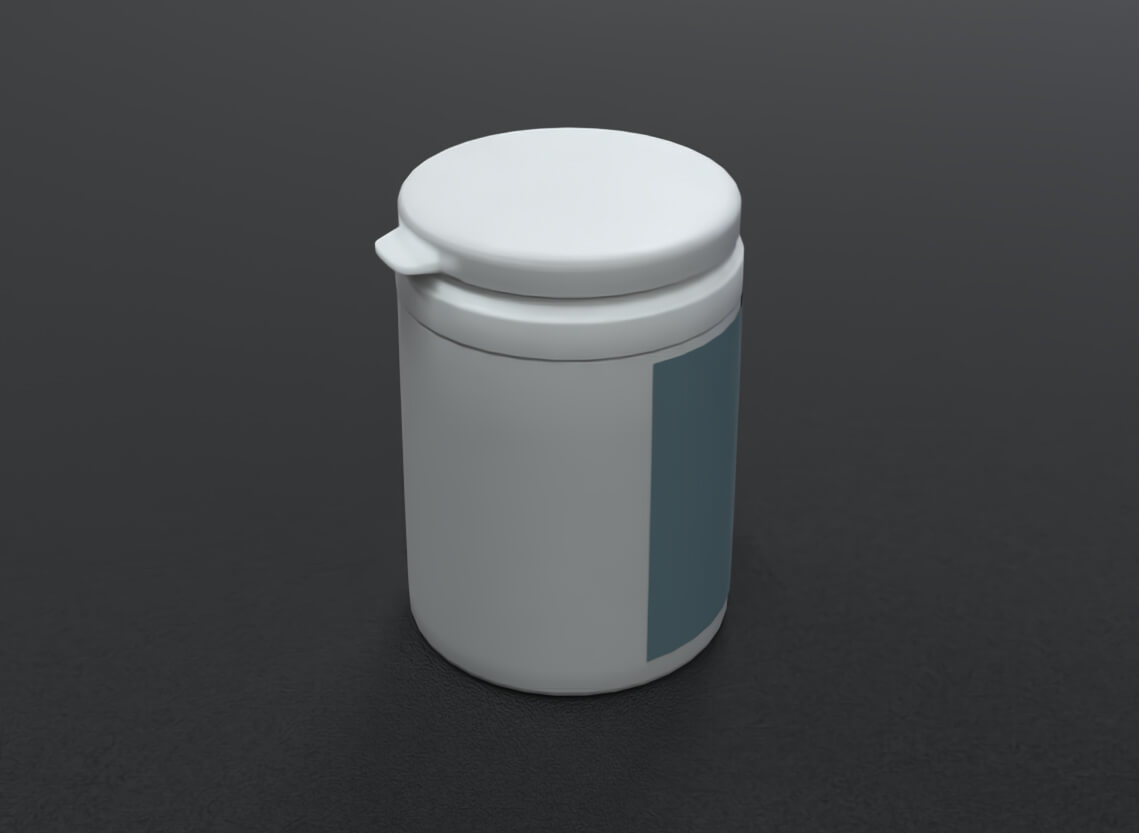 Vitamin Container - 3D Model by CGHawk