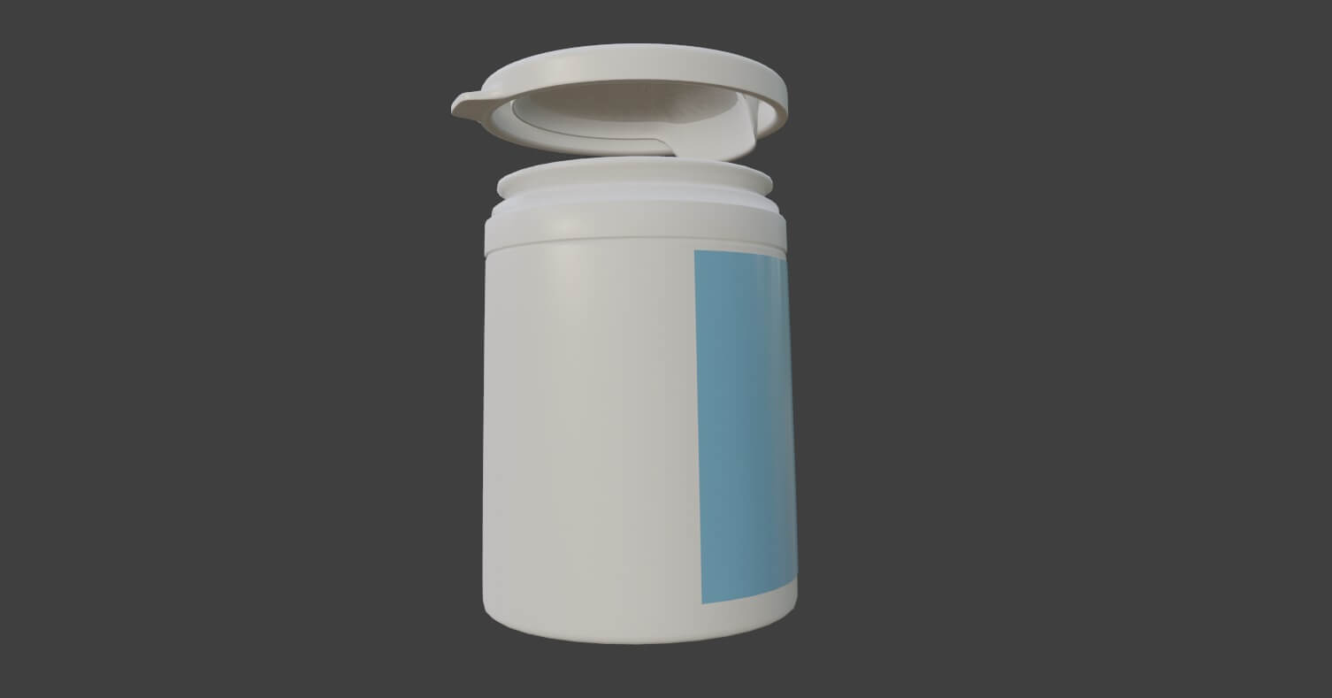 Vitamin Container - 3D Model by CGHawk