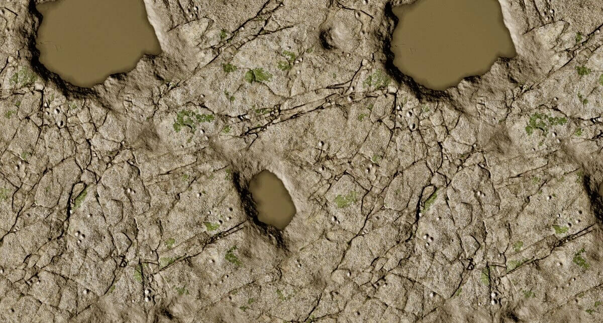 Wet Rock PBR Texture - 3D Material or Shader by CGHawk