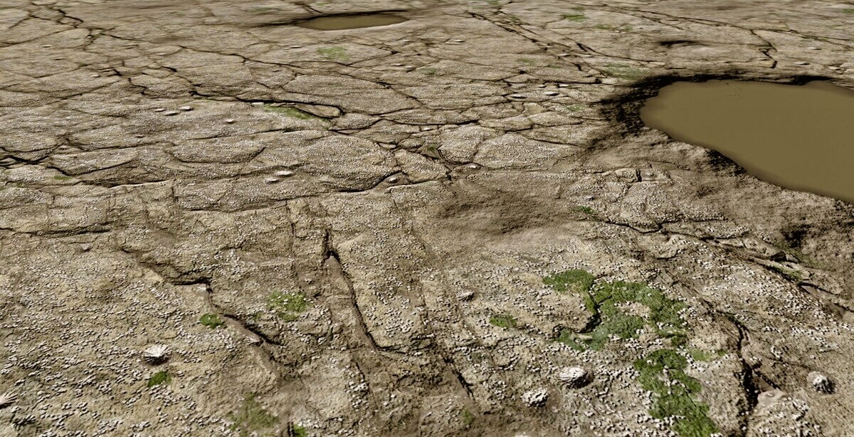 Wet Rock PBR Texture - 3D Material or Shader by CGHawk