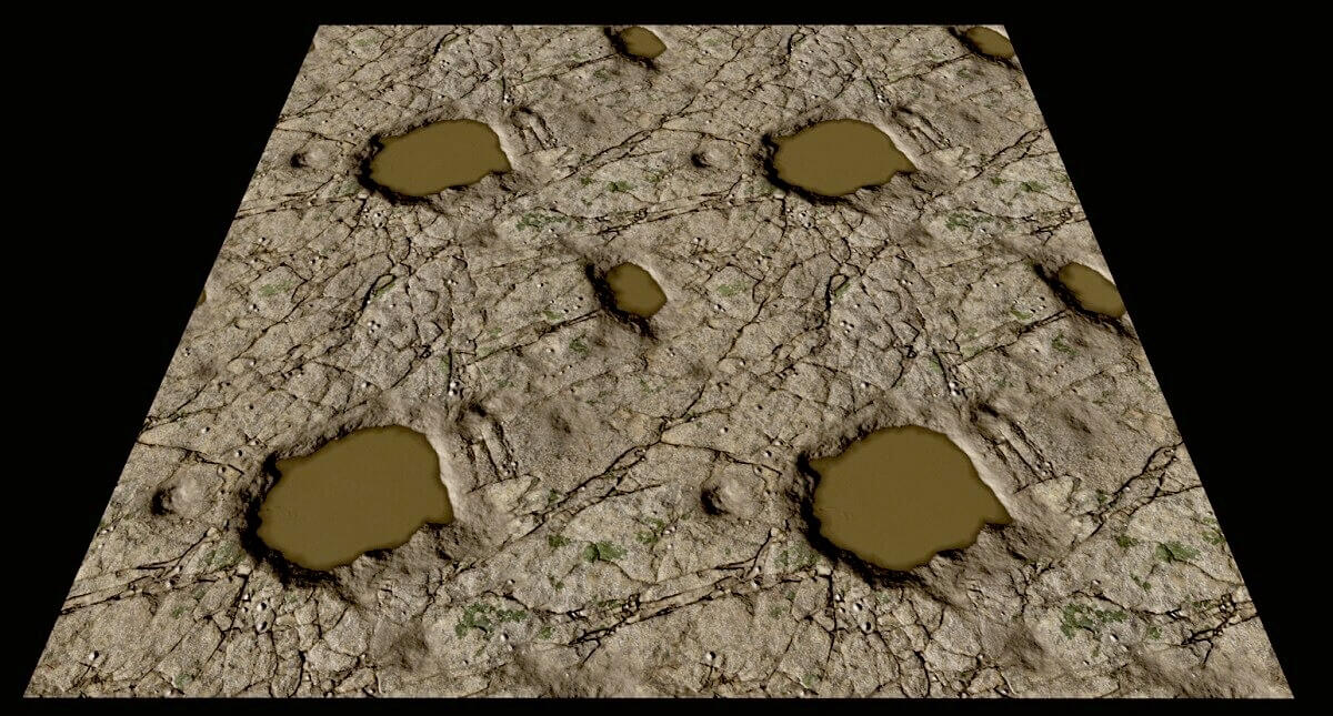 Wet Rock PBR Texture - 3D Material or Shader by CGHawk