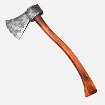 Old Wooden Axe - 3D Model by CGHawk