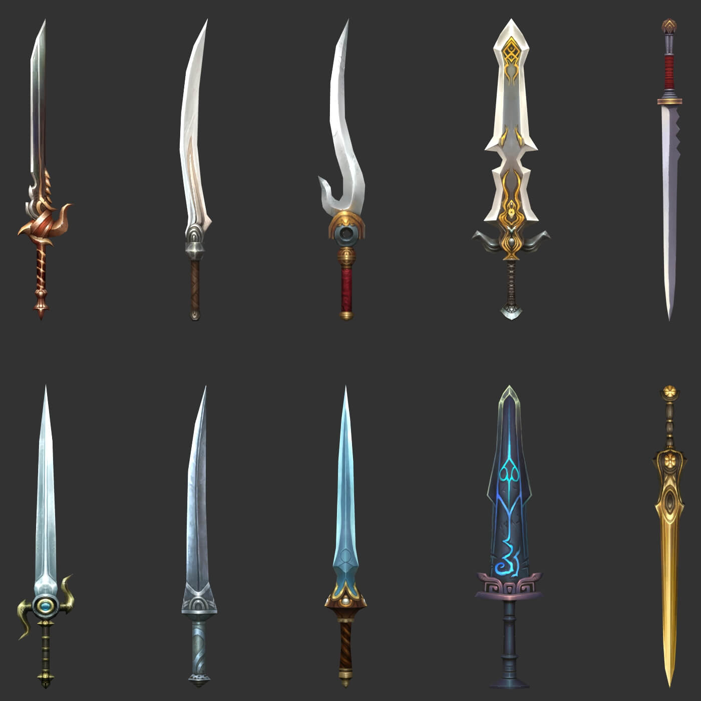 100 Fantasy 3D Battle Sword Collection by cghriggs