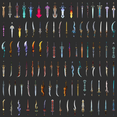 100 Fantasy 3D Battle Sword Collection by cghriggs