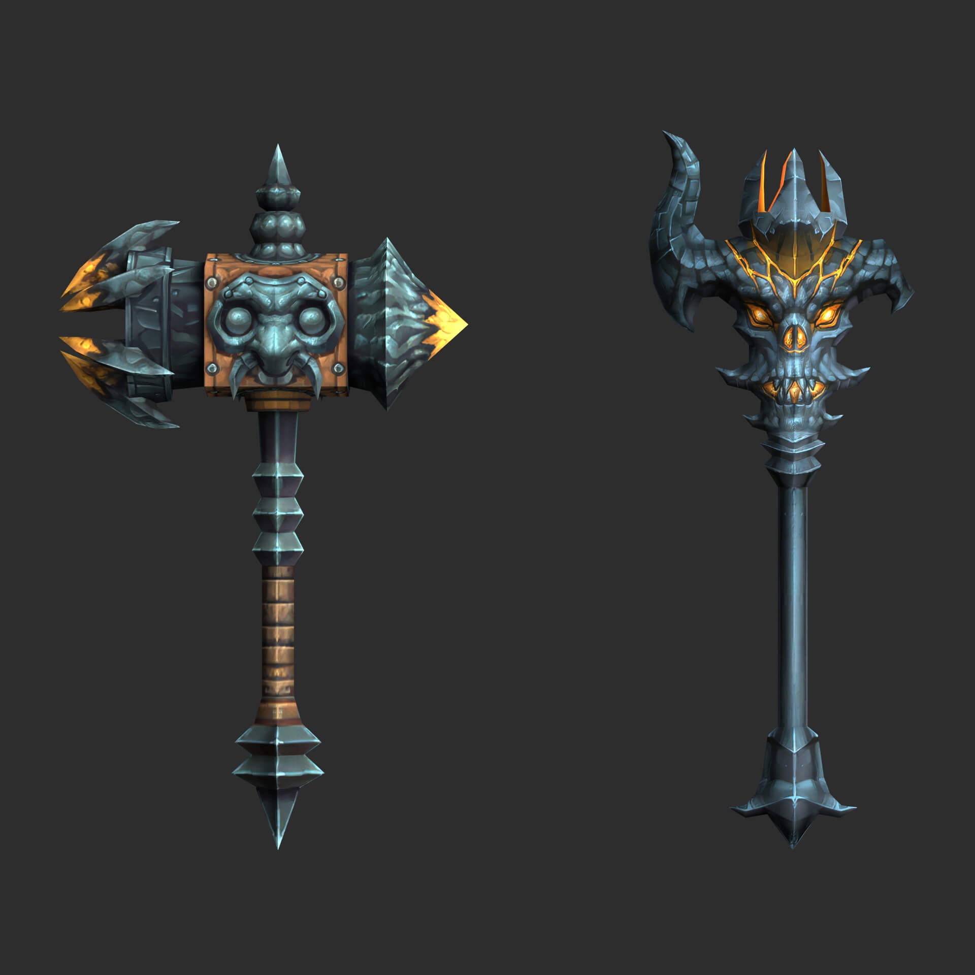 Fantasy Ax Collection - 3D Model by cghriggs