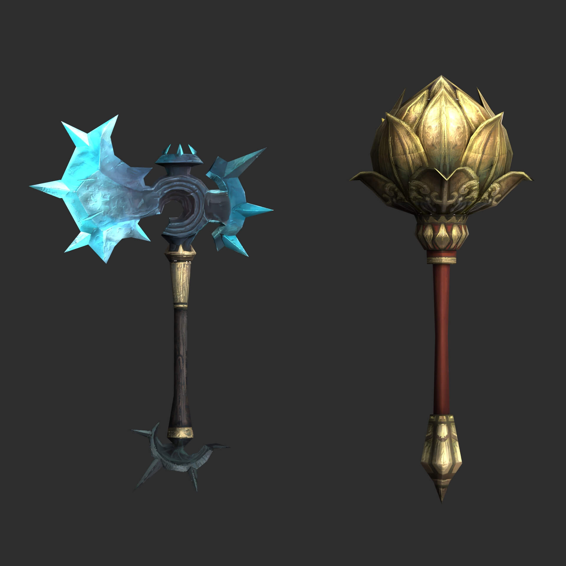 Fantasy Ax Collection - 3D Model by cghriggs