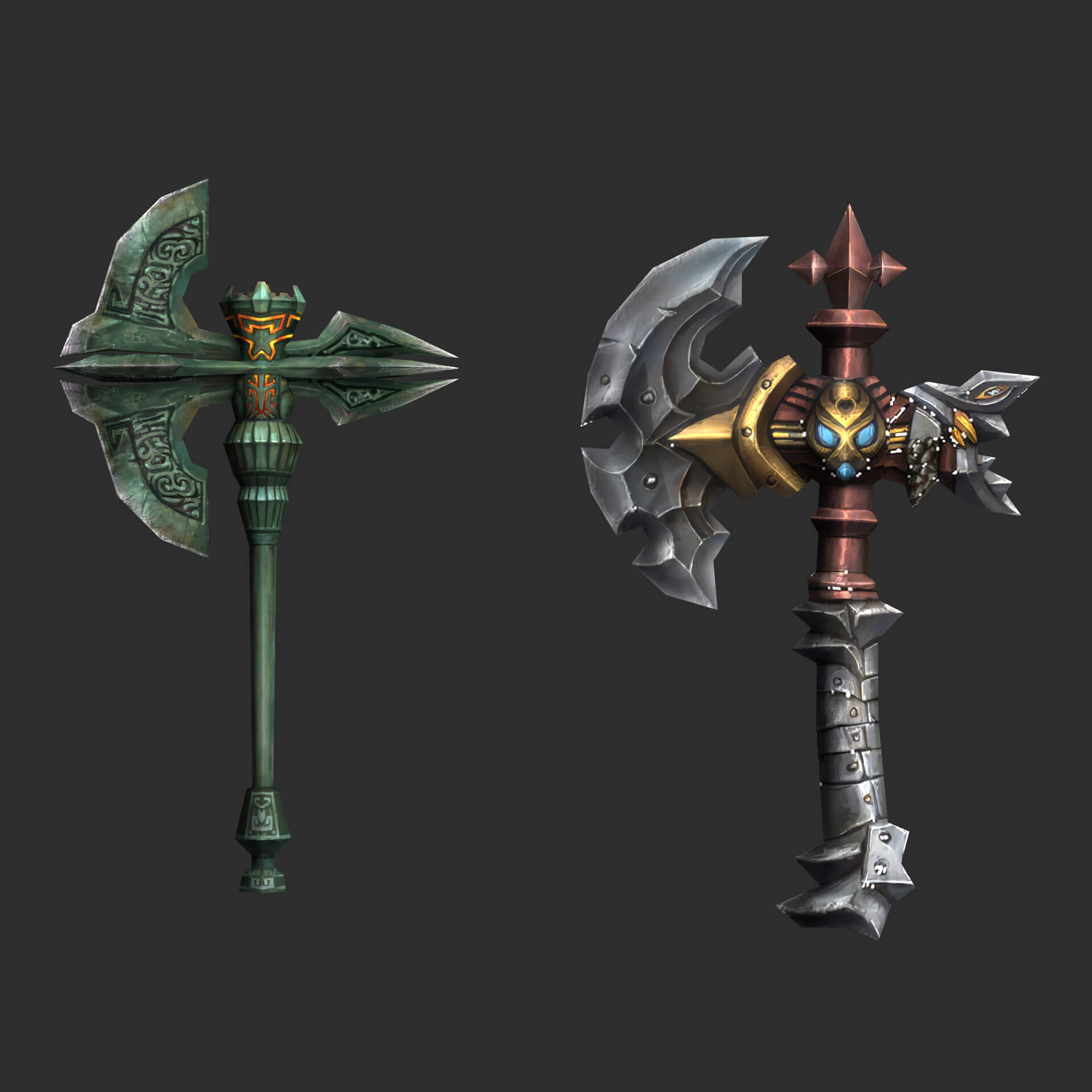 Fantasy Ax Collection - 3D Model by cghriggs