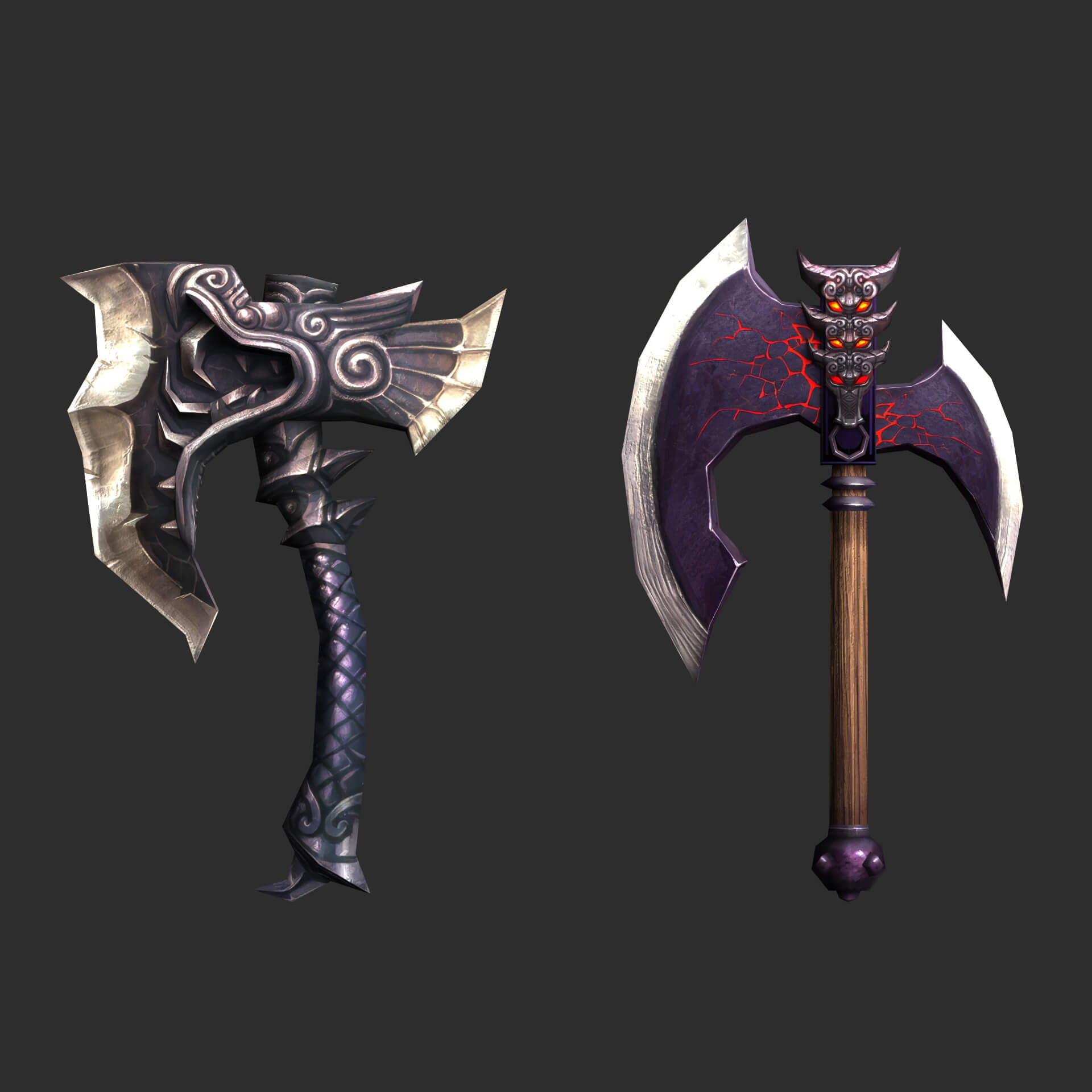 Fantasy Ax Collection - 3D Model by cghriggs