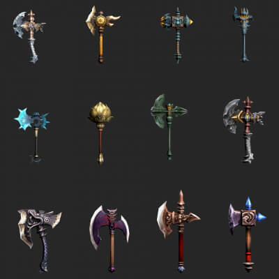 Fantasy Weapon Collection - 3D Model by cghriggs