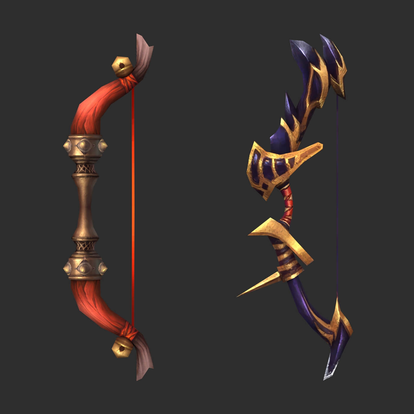 Fantasy Bow Weapon Collection - 3D Model by cghriggs