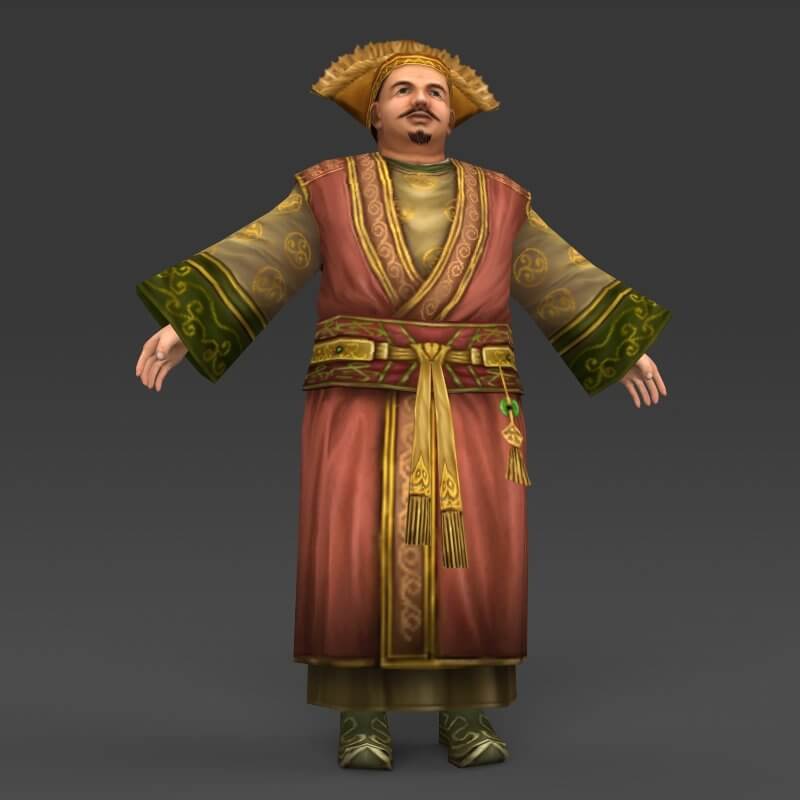 Fantasy Chinese Character - 3D Model by cghriggs