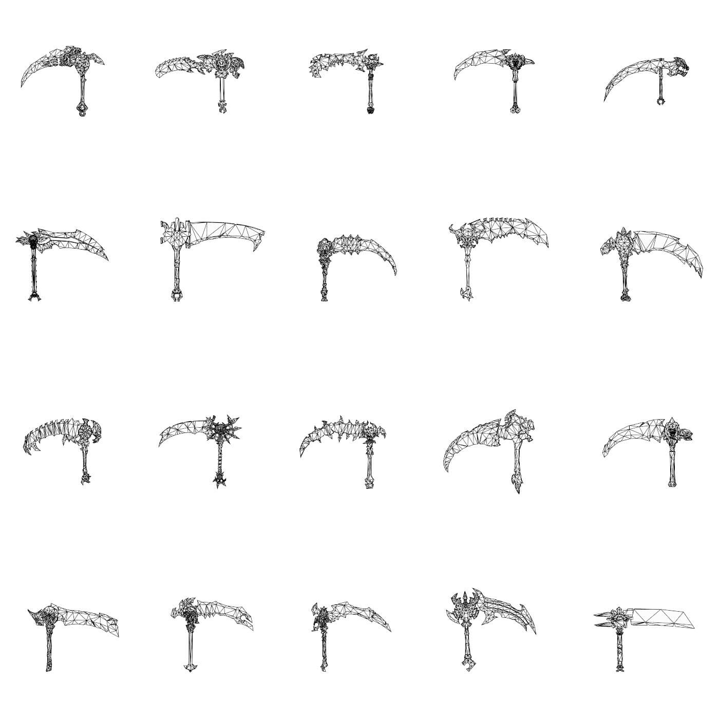 Fantasy Scythe Collection - 3D Model by cghriggs