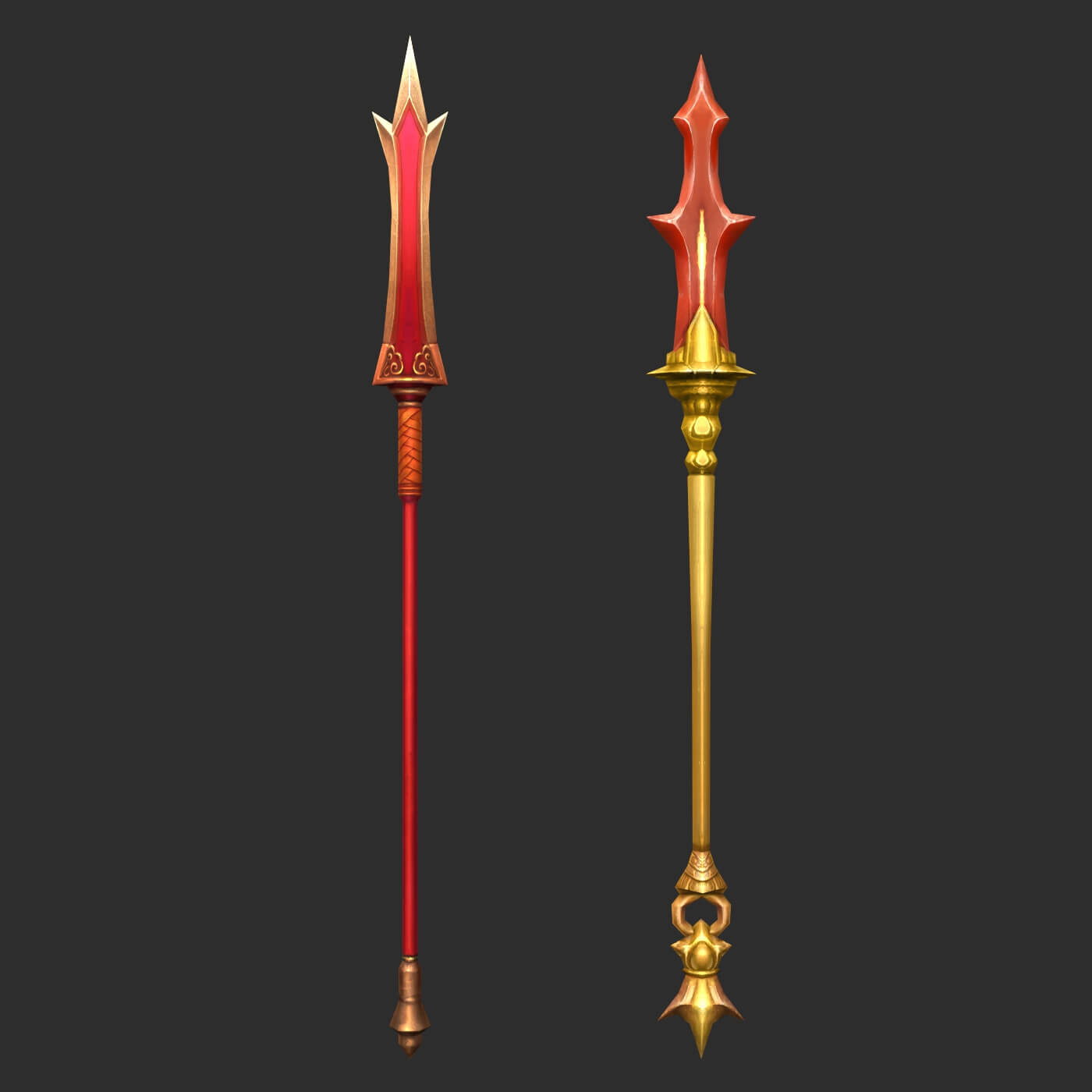 Fantasy Spear Collection - 3D Model by cghriggs