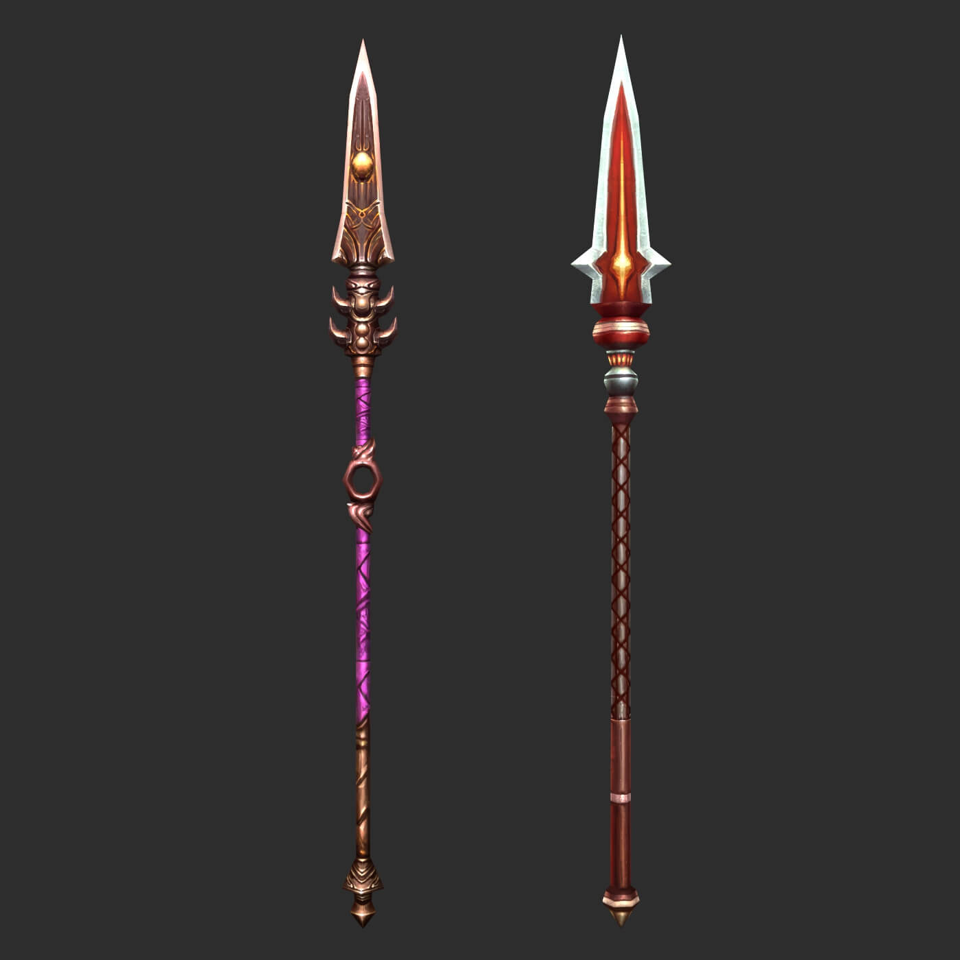 Fantasy Spear Collection - 3D Model by cghriggs