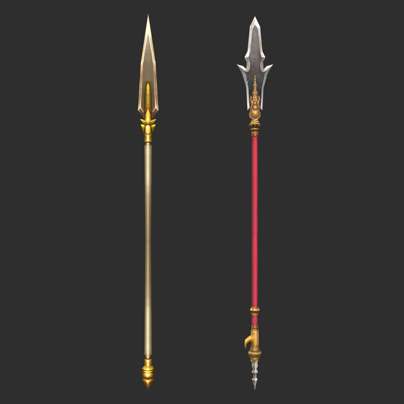Fantasy Spear Collection - 3D Model by cghriggs