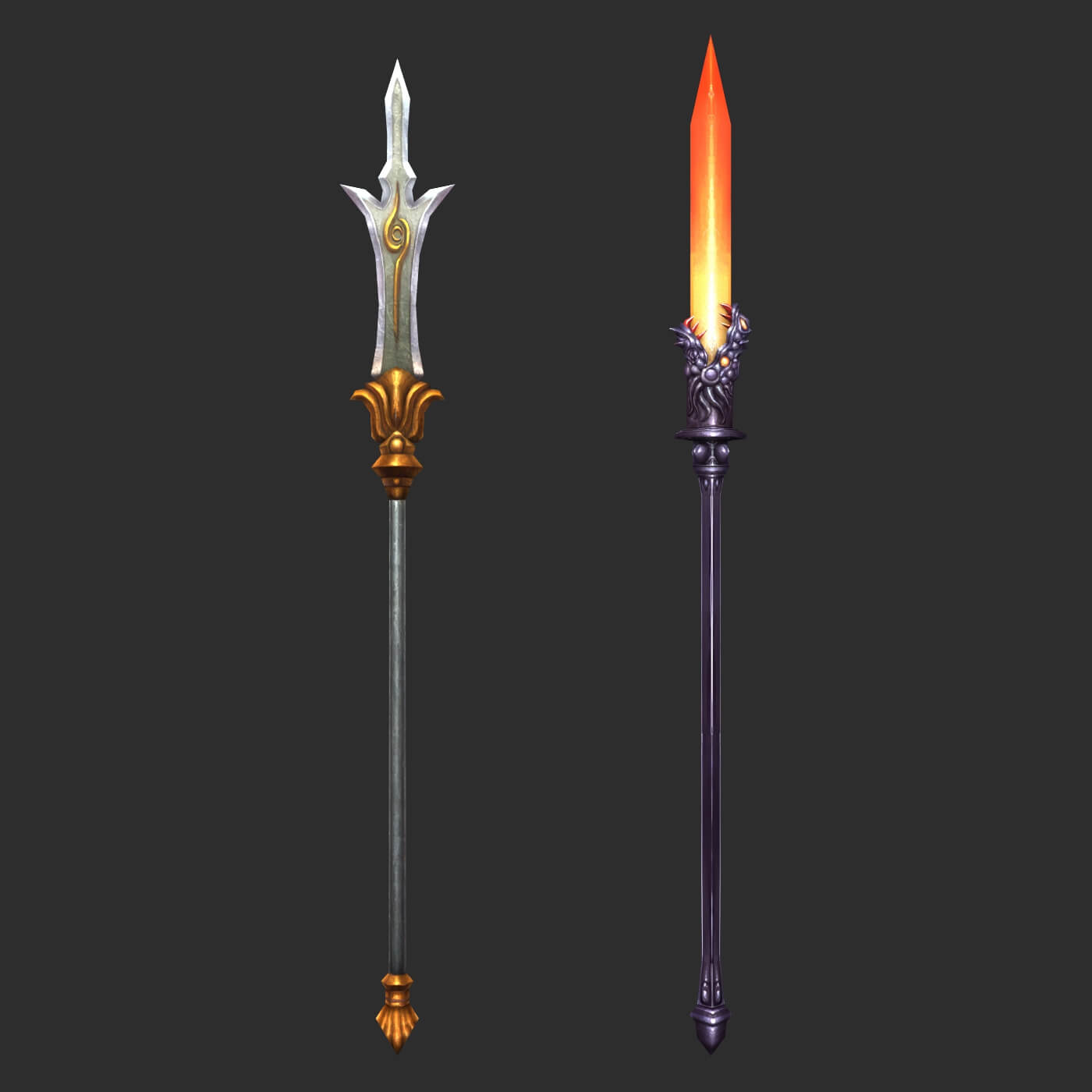 Fantasy Spear Collection - 3D Model by cghriggs