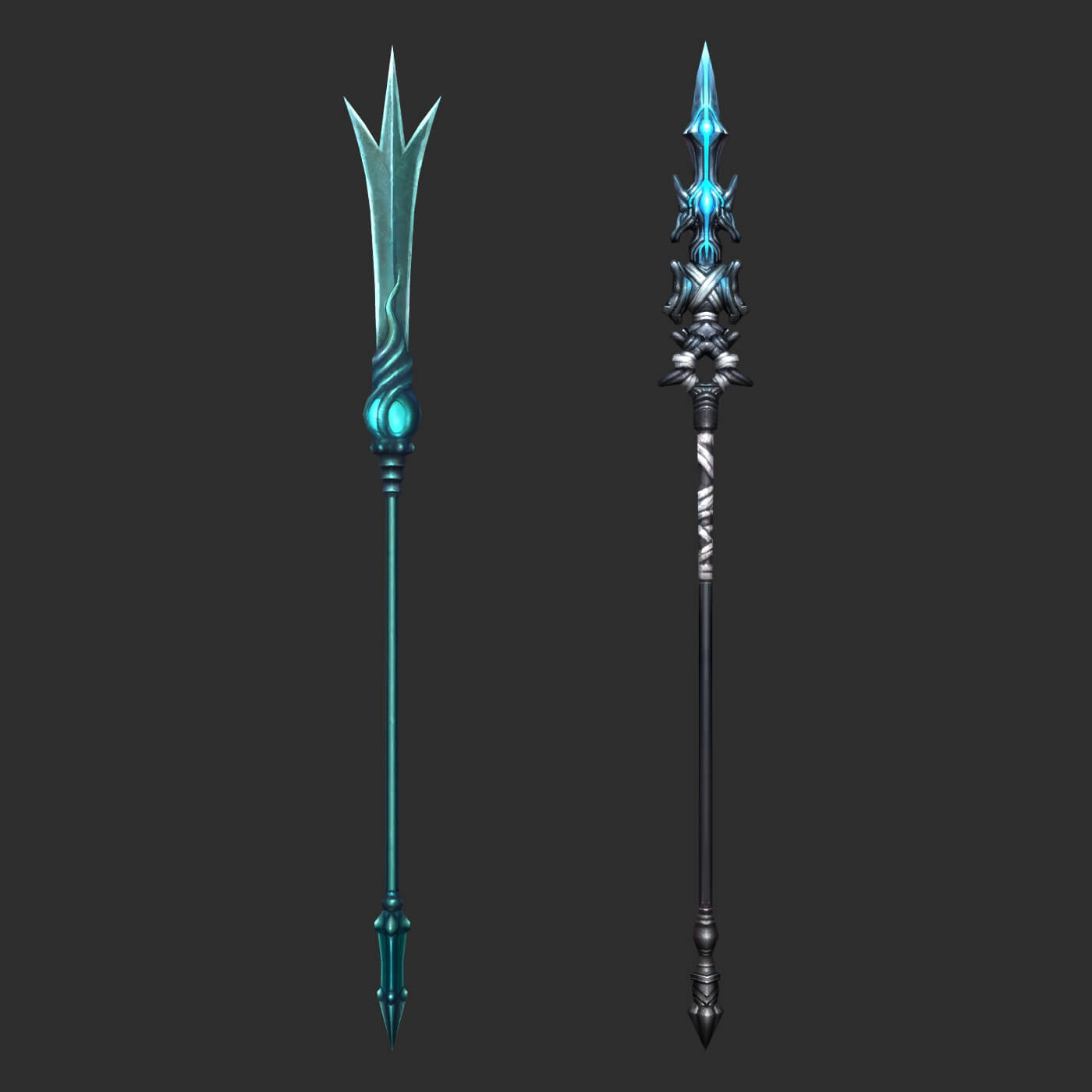 Fantasy Spear Collection - 3D Model by cghriggs