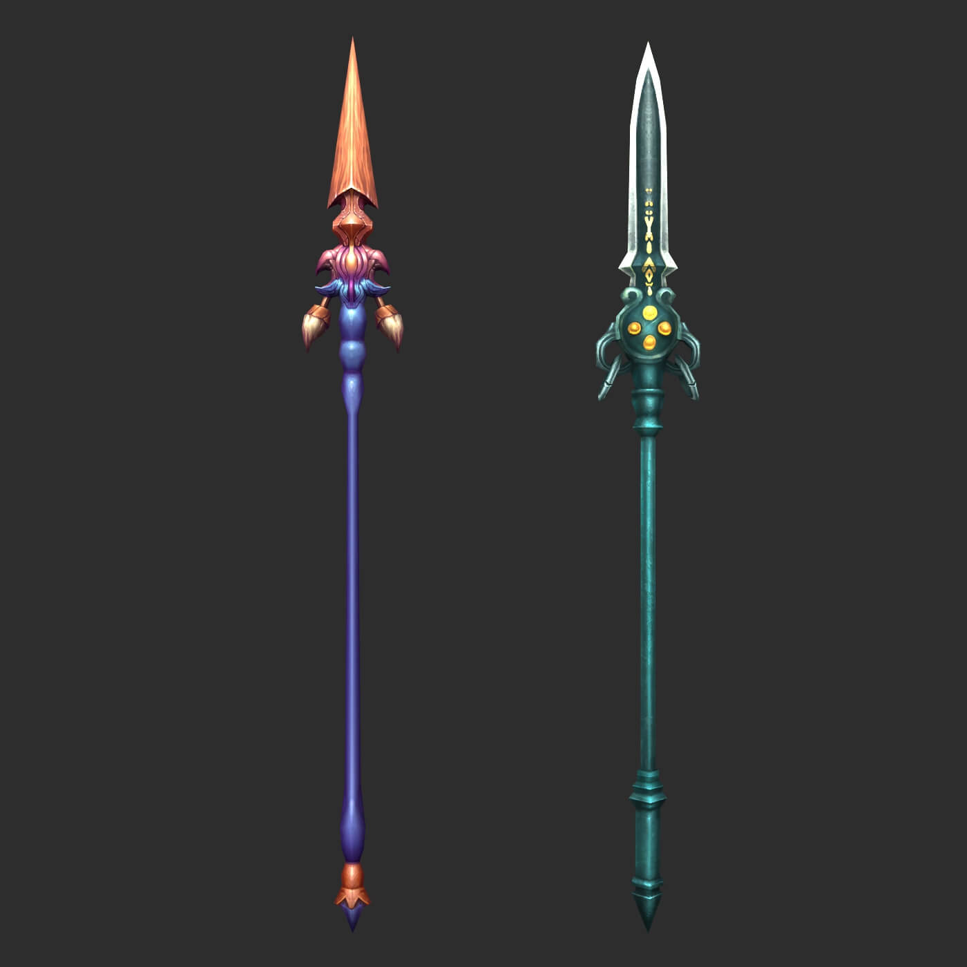 Fantasy Spear Collection - 3D Model by cghriggs
