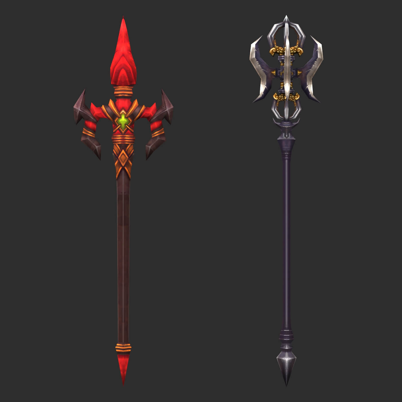 Fantasy Spear Weapon Pack - 3D Model by cghriggs