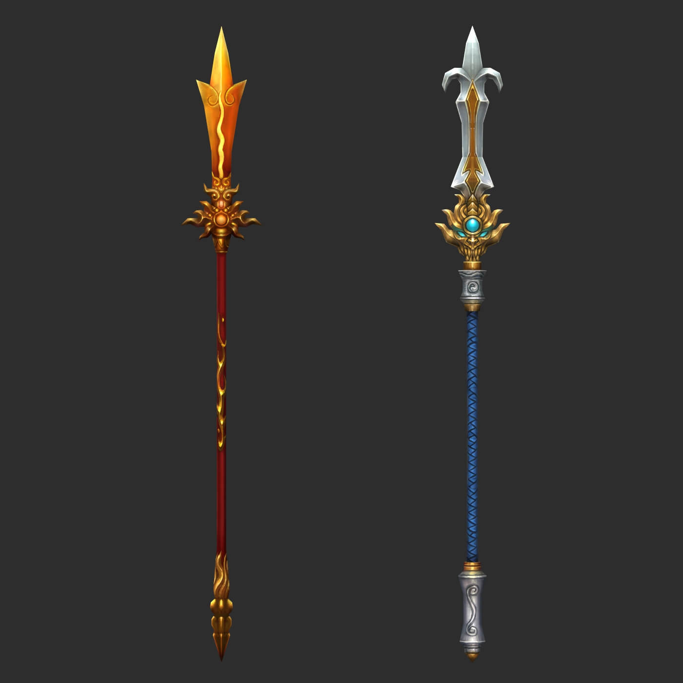 Fantasy Spear Weapon Pack - 3D Model by cghriggs