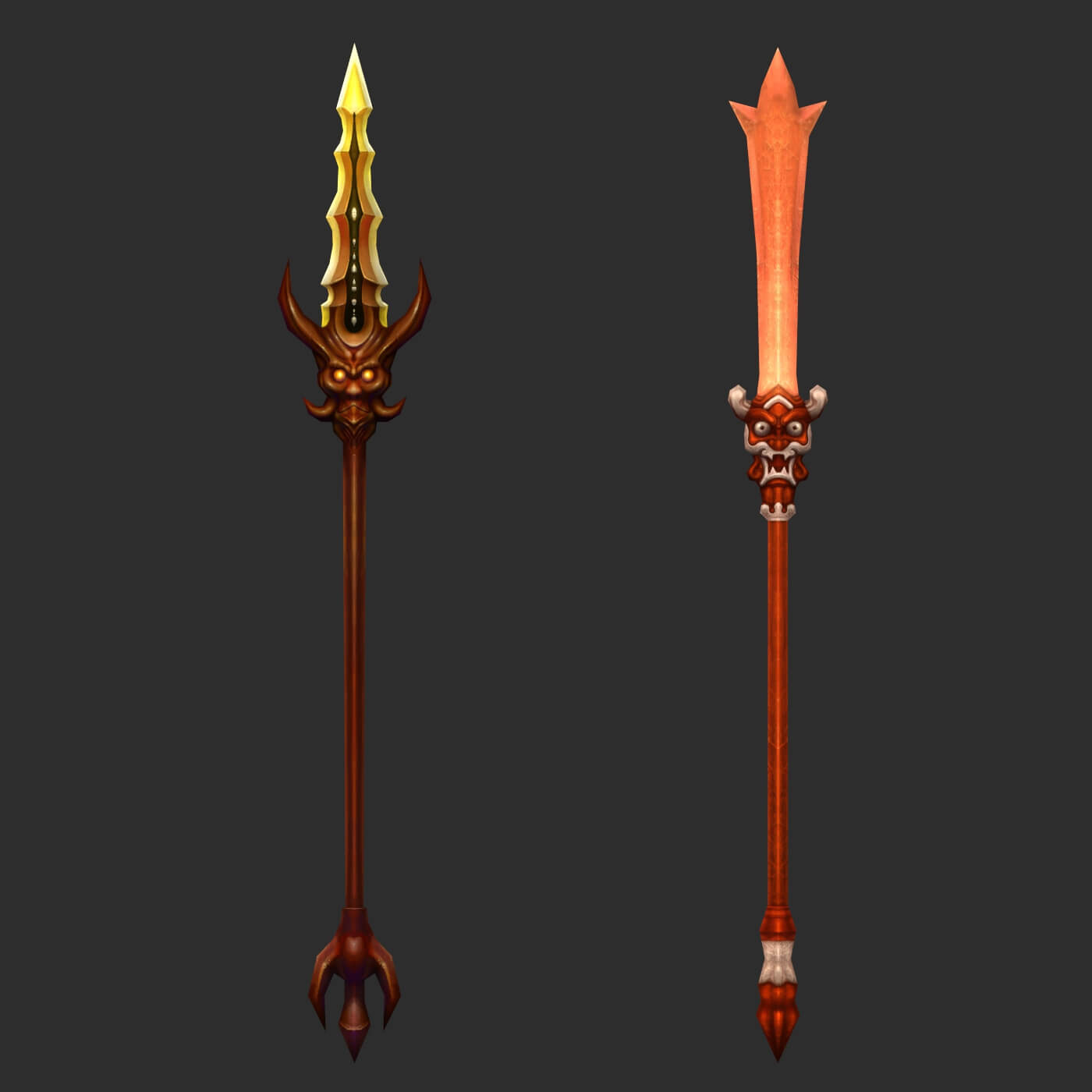 Fantasy Spear Weapon Pack - 3D Model by cghriggs