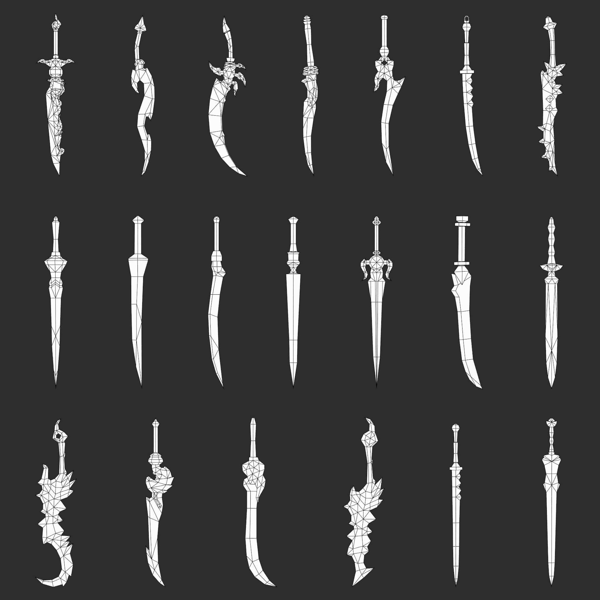 Fantasy Sword Collection - 3D Model by cghriggs