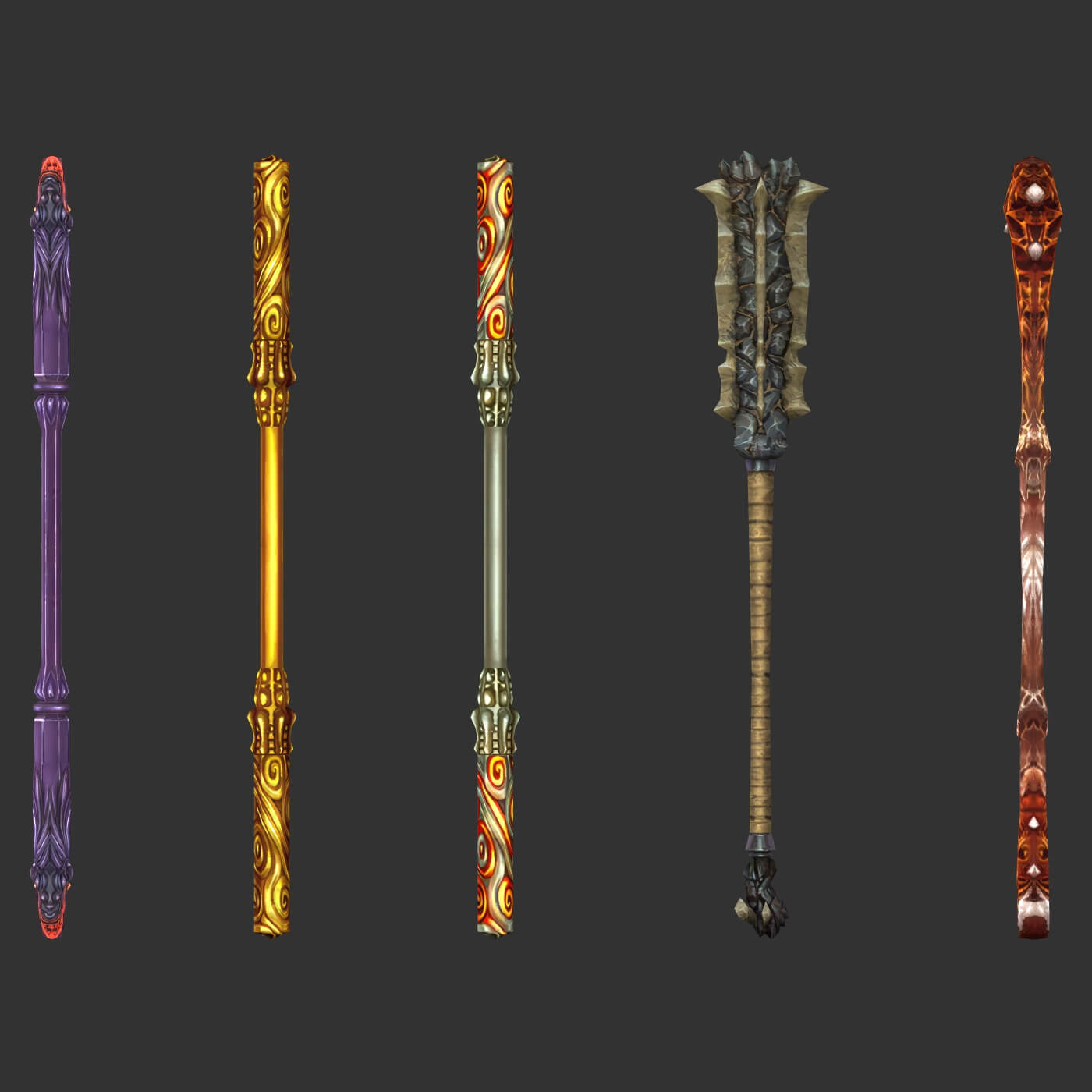 Fantasy Wand Weapon Collection - 3D Model by cghriggs