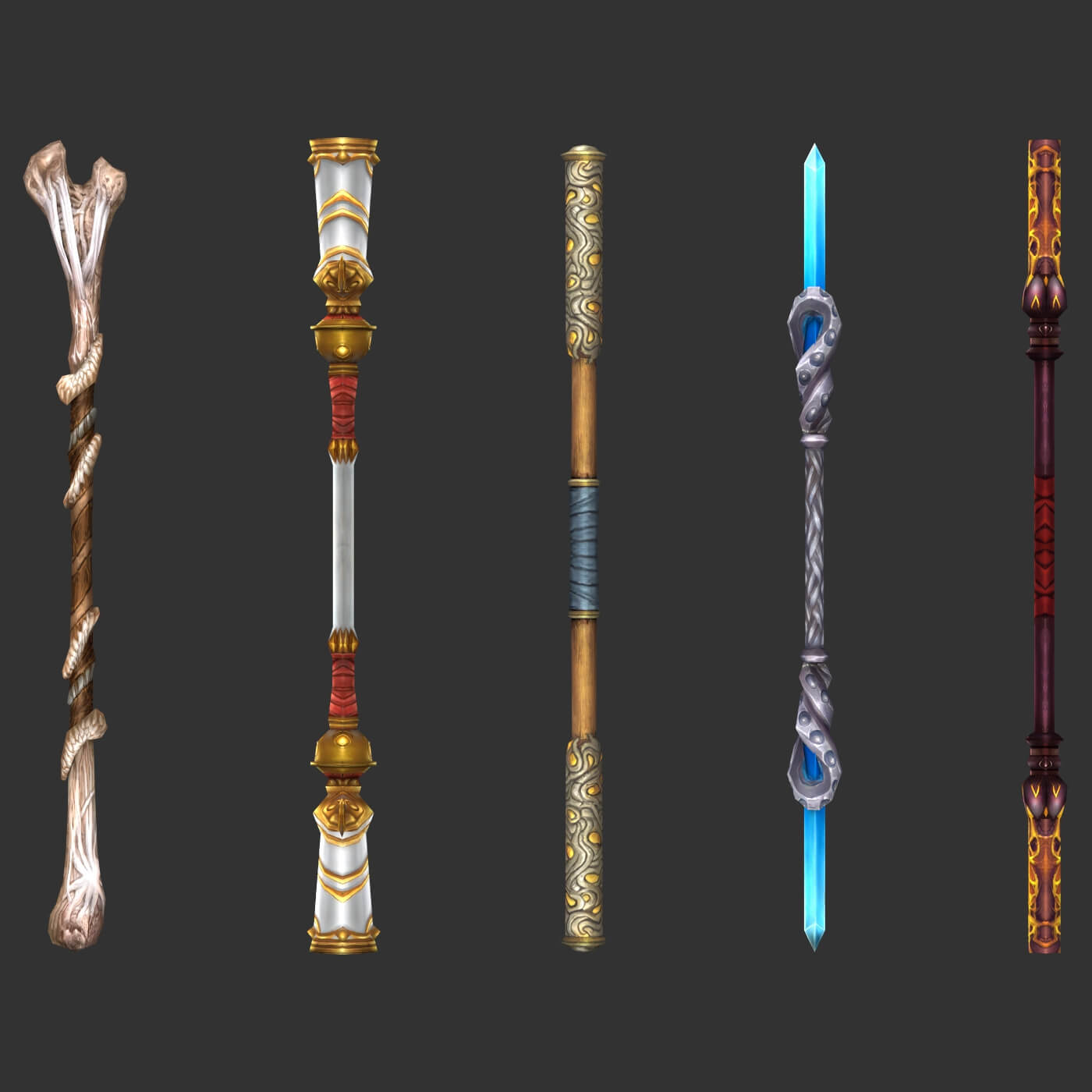 Fantasy Wand Weapon Collection - 3D Model by cghriggs