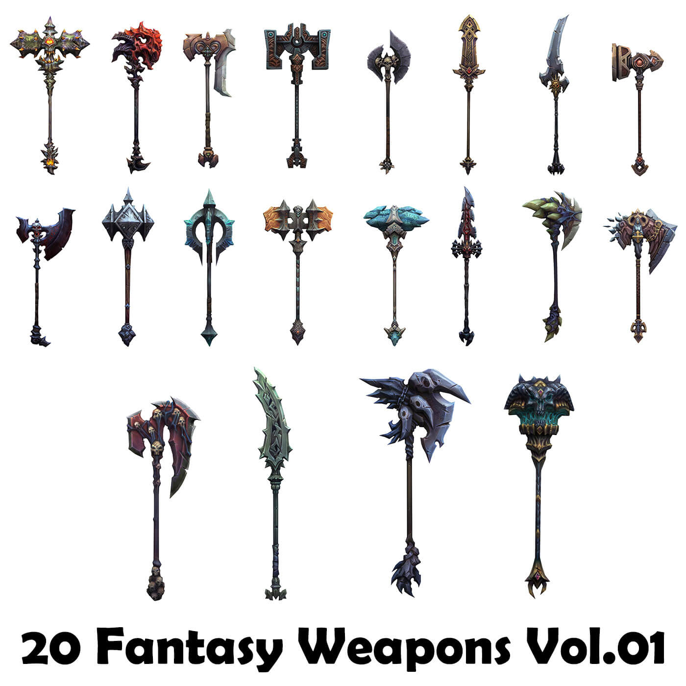 Fantasy Weapon Collection - 3D Model by cghriggs